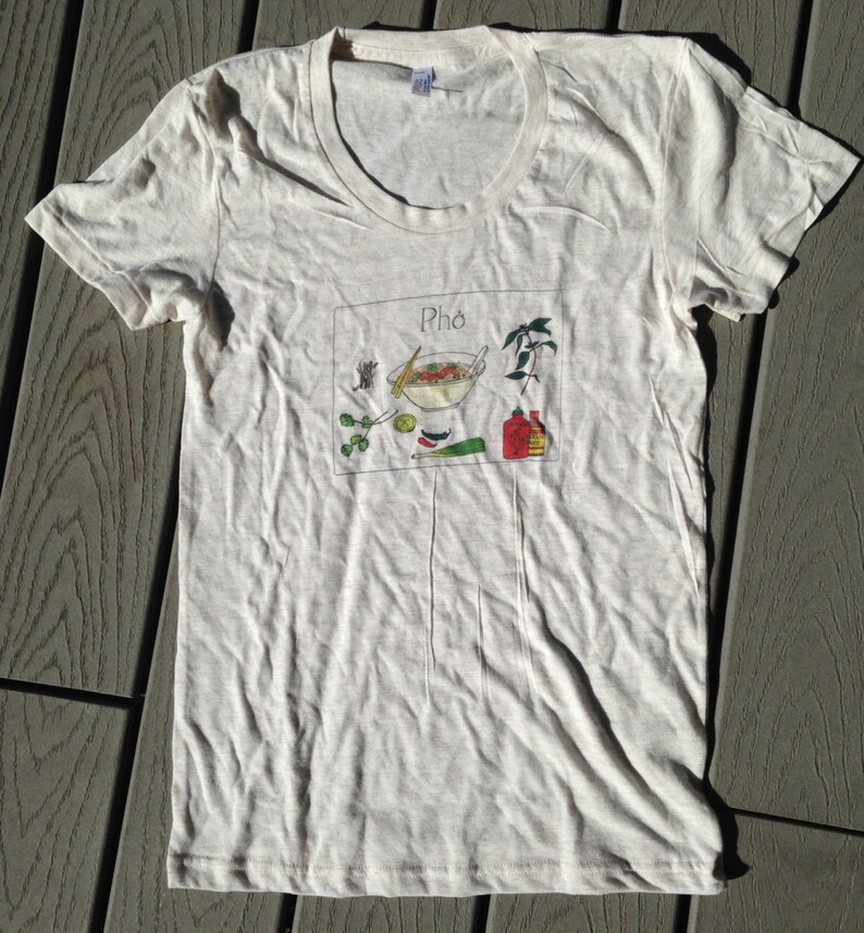 Pho T-shirt: Women's Oatmeal Colored AA Tri-blend - Etsy UK