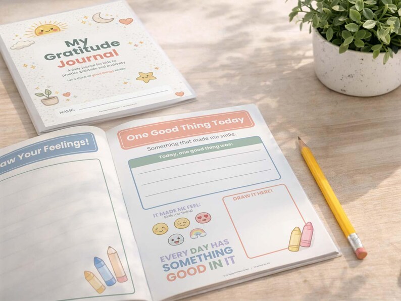 Kids Mindfulness Journal Printable | Gratitude & Calm Down Workbook ...