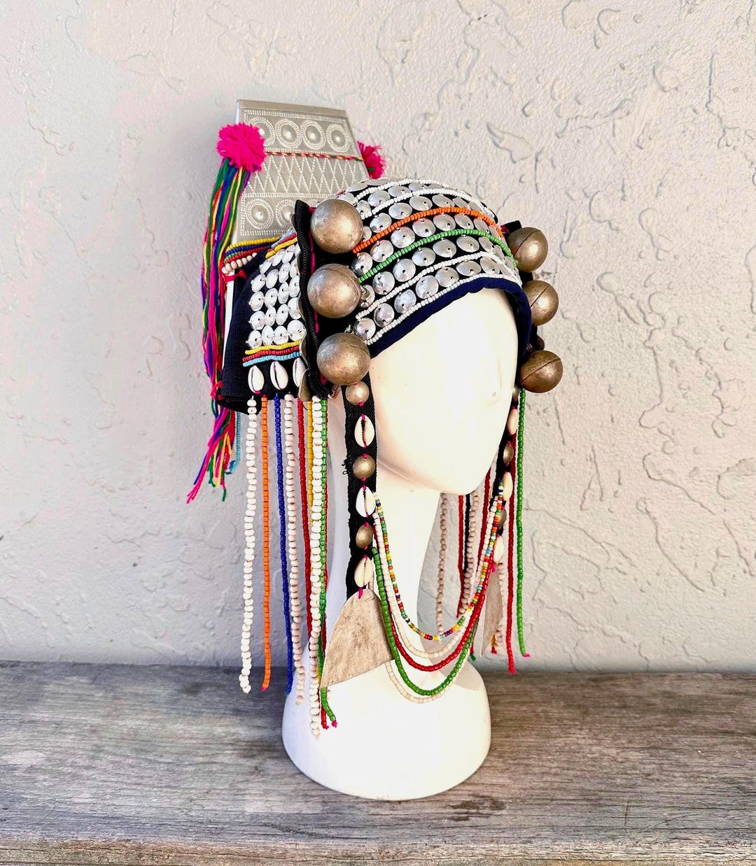 Vintage Ceremonial Akha Womens Headdress Thailand Laos Myanmar Burma ...