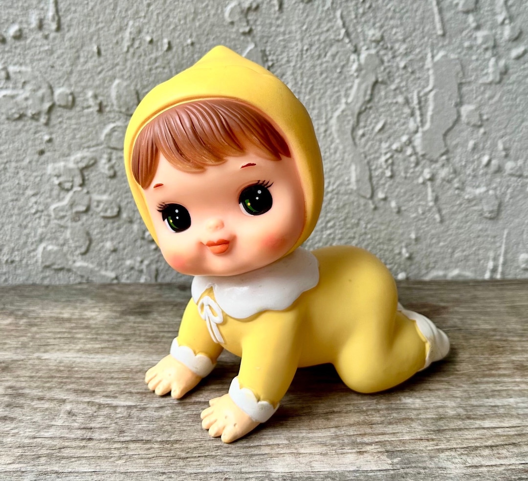 1970s Iwai Industrial Crawling Doll Baby Toy Rubber Retro Vintage ...