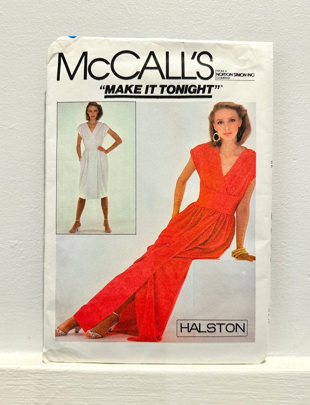 Size 8 Uncut HALSTON 1982 Mccall’s Make It Tonight Sewing Pattern No ...