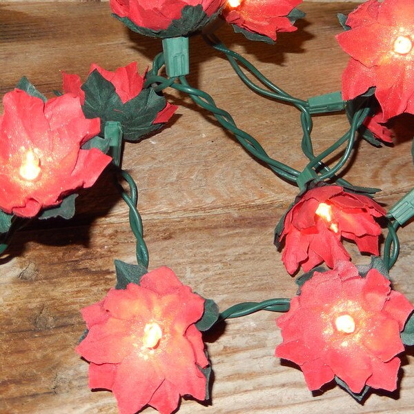 Poinsettia Lights - Etsy