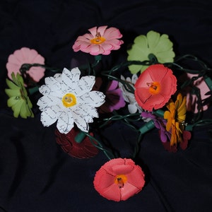 Twinkle Light Flowers Paper Daisy String Lights Handmade Paper Flower ...