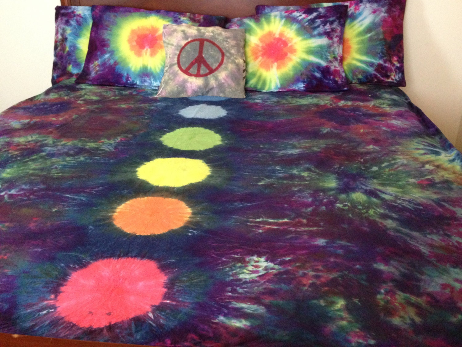 7 Chakras Tie Dye bedding Quilt Cover Set Doona Cover | Etsy
