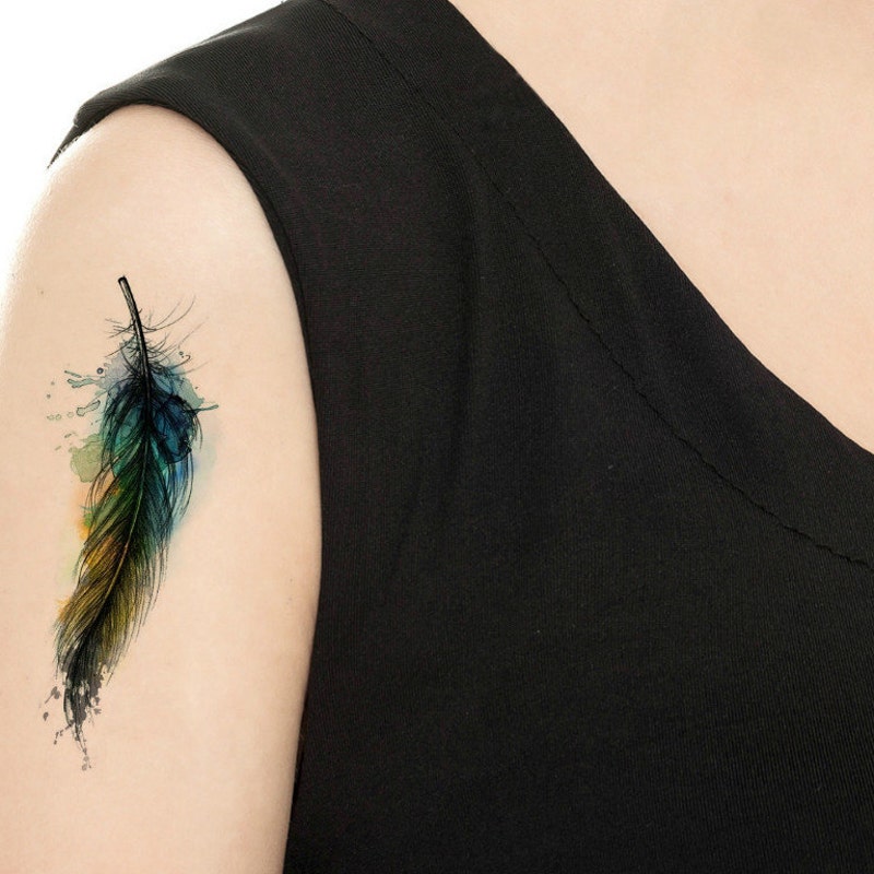 Feather Tattoo Etsy