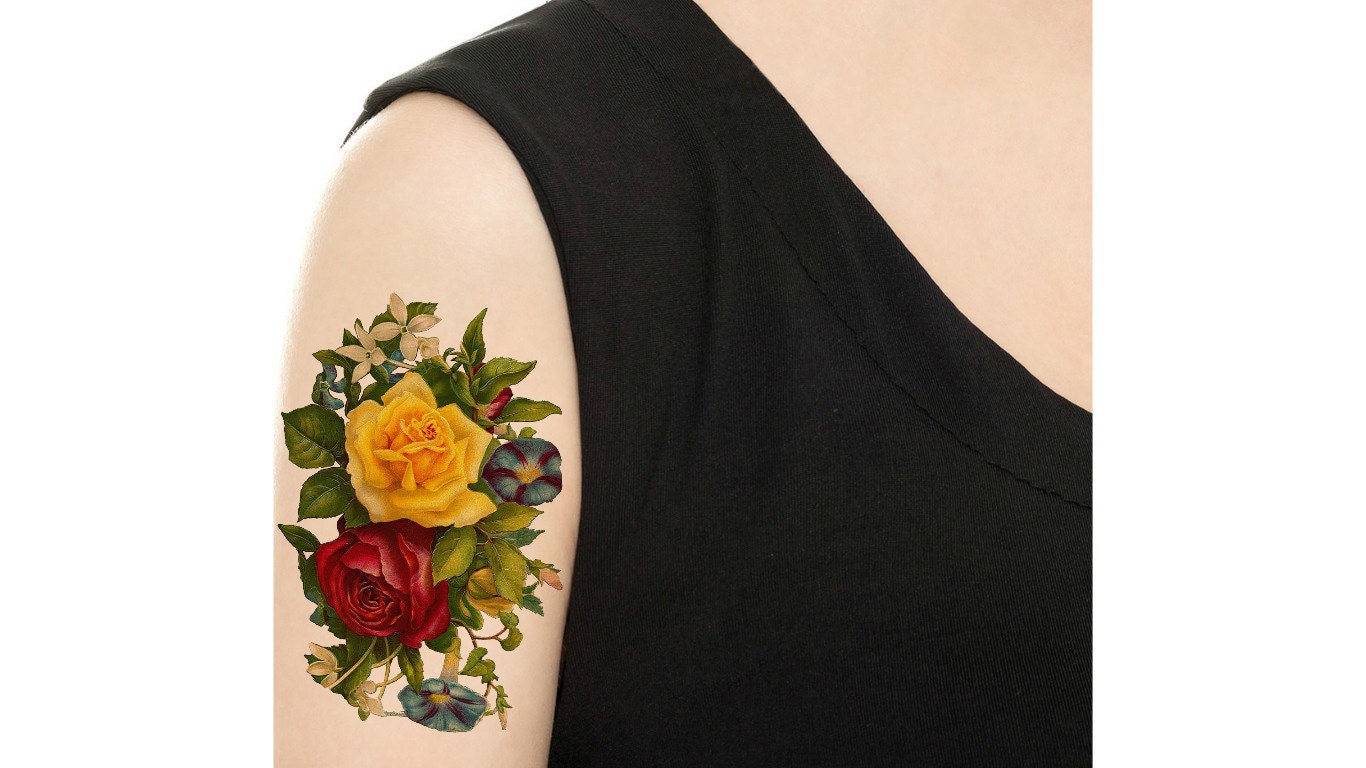 Temporary Tattoo - All About Rose - Various Patterns / Tattoo Flash - Etsy