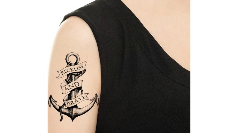 Temporary Tattoo Vintage Anchor Various Patterns and Sizes - Etsy
