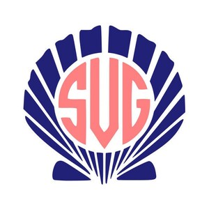 Seashell SVG Sea Shell Monogram Frame SVG Beach SVG Digital - Etsy