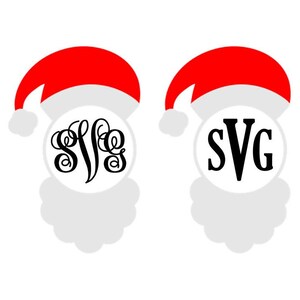 Santa Claus Frame SVG, Christmas Monogram Frame SVG, Digital Download ...