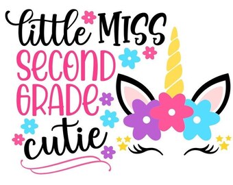 Little Miss 2nd Grade Svg - Etsy