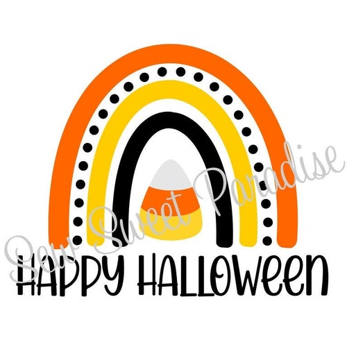 Happy Halloween Rainbow SVG Candy Corn SVG Halloween SVG - Etsy