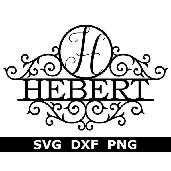 Split Monogram H - Etsy