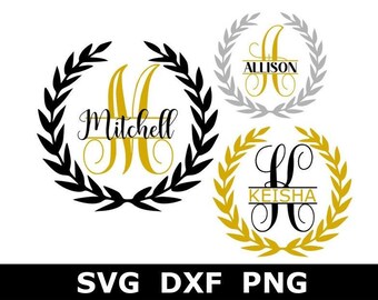 Fancy Split Monogram Svg | Etsy