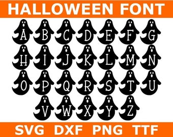 Halloween Alphabet Png | Etsy