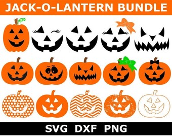 Cute Jack-o-lantern SVG Files and Pumpkin Cut Files & Clip-art - Etsy