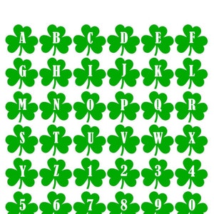 Paper Clip Art Shamrock Alphabet Letter A-Z SVG Cut Files Includes 26 ...