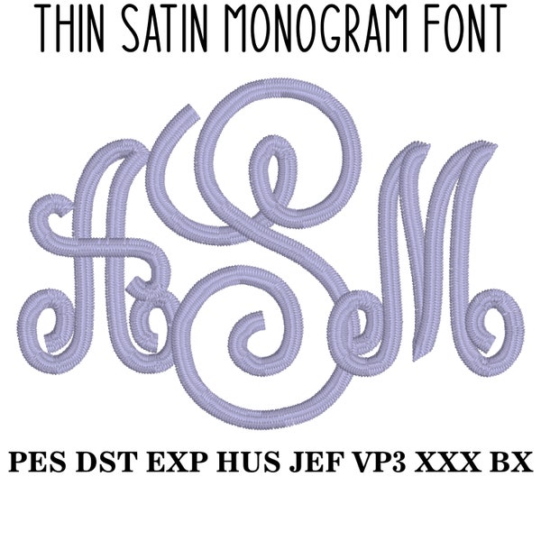 Monogram Fonts for Embroidery - Etsy
