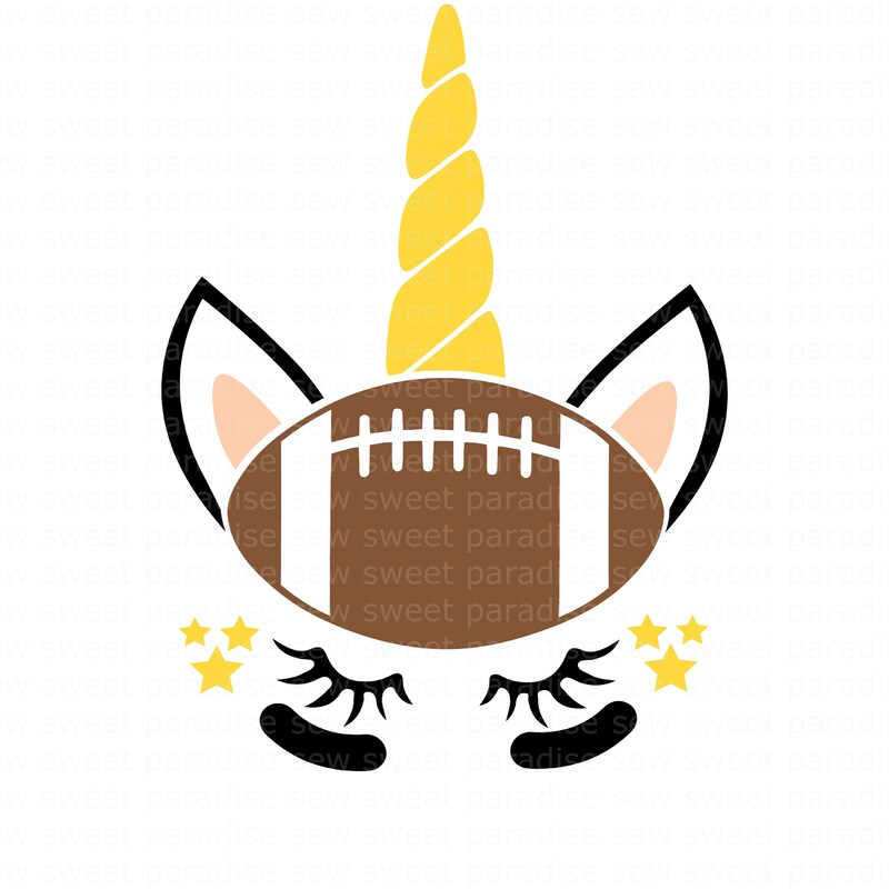 Football Unicorn Svg - Etsy