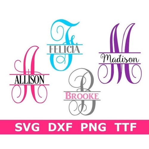 Interlocking Fancy Monogram SVG/DXF Alphabet Digital Download - Etsy