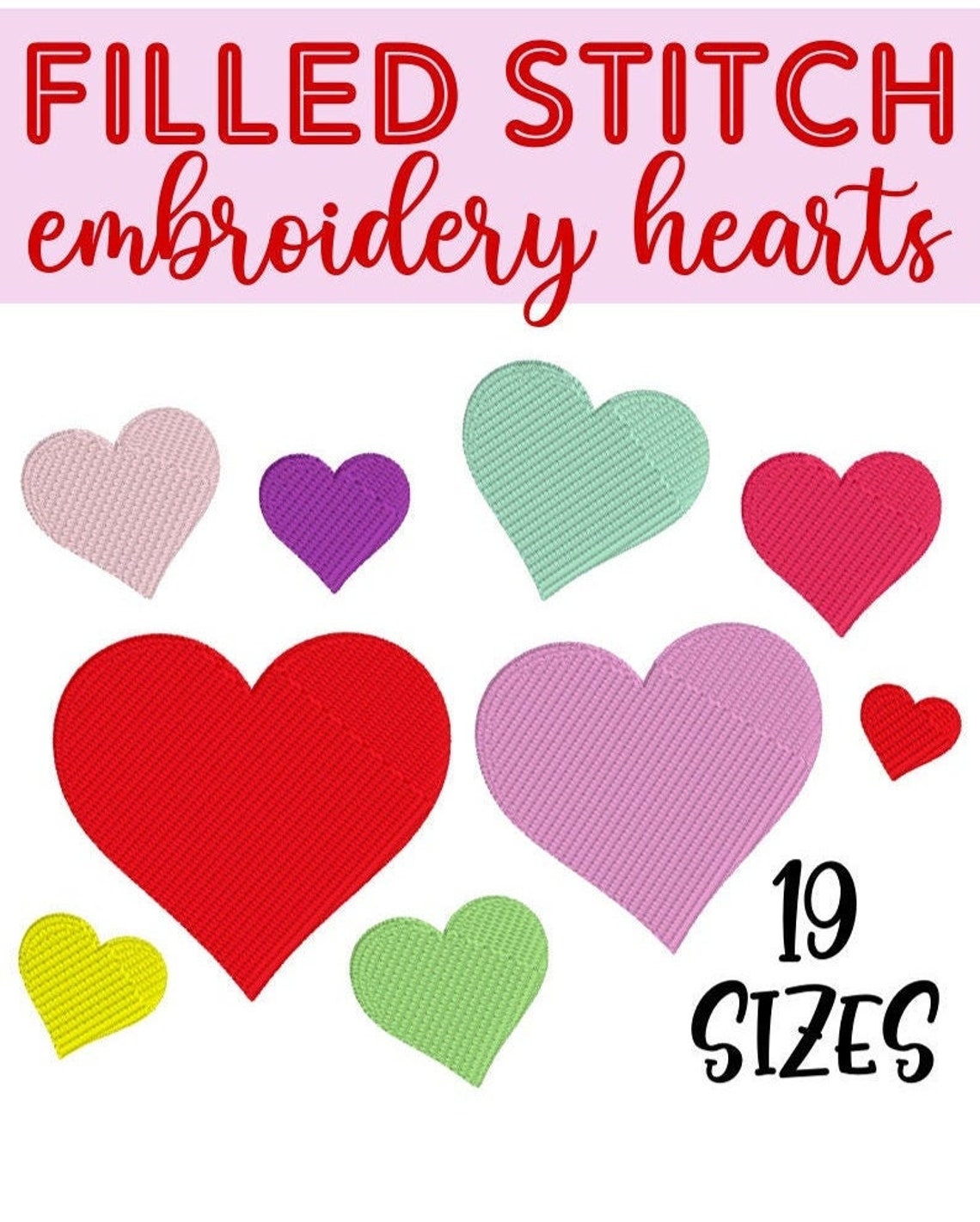 Heart Embroidery Design Heart MACHINE EMBROIDERY | Etsy