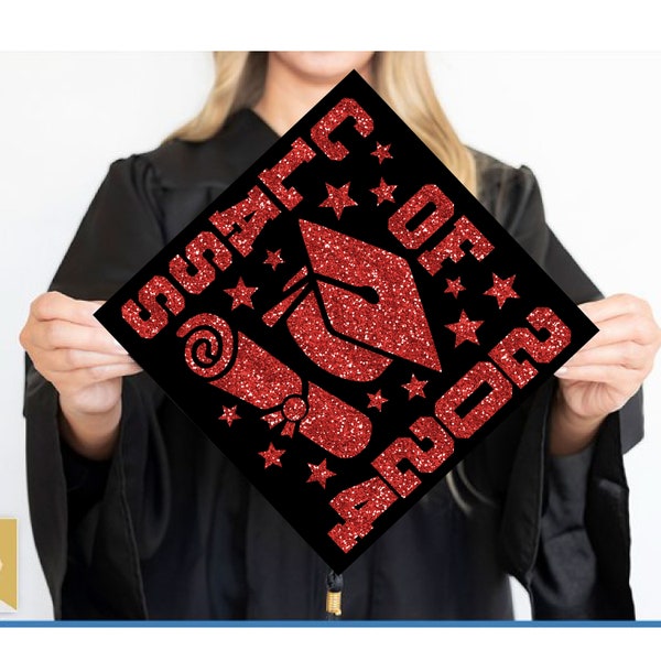 Red Grad Cap Design - Etsy