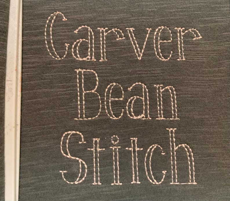 Bean Stitch Embroidery Font: Carver Outline Scalable BX Font 1.0-3.0in ...