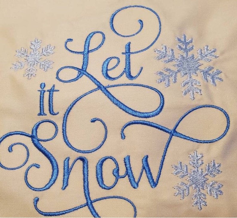 Let It Snow Embroidery Design MACHINE EMBROIDERY Winter - Etsy