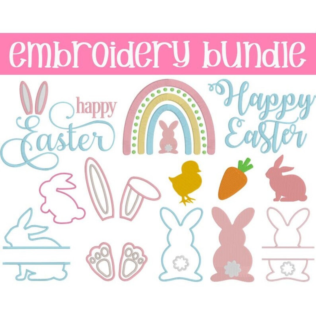 Easter Embroidery Designs MACHINE EMBROIDERY Happy Easter - Etsy