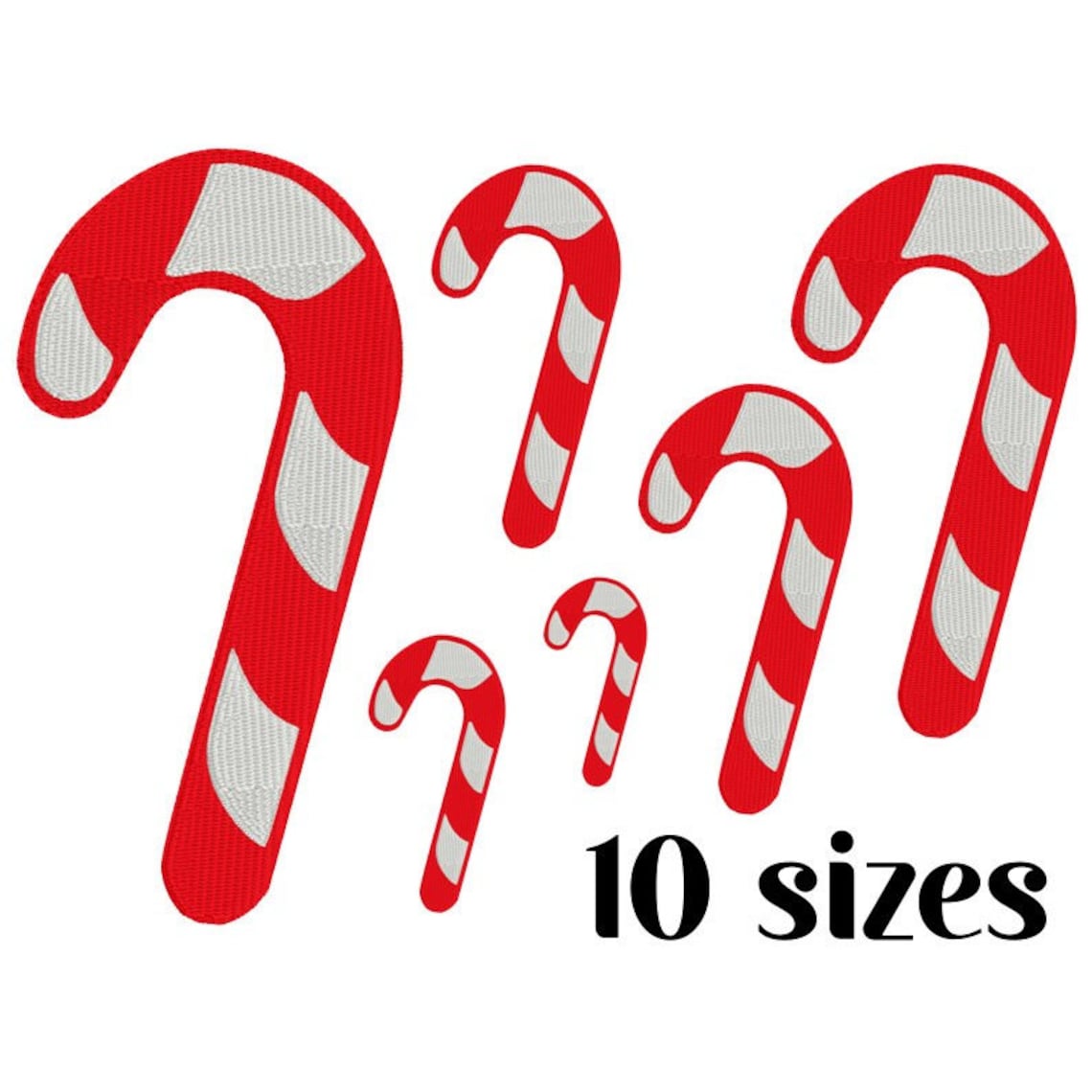 Candy Cane Embroidery Design, MACHINE EMBROIDERY, Christmas Embroidery ...