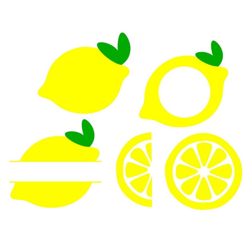 Lemon SVG Bundle Lemon Frames SVG Lemonade SVG Digital - Etsy