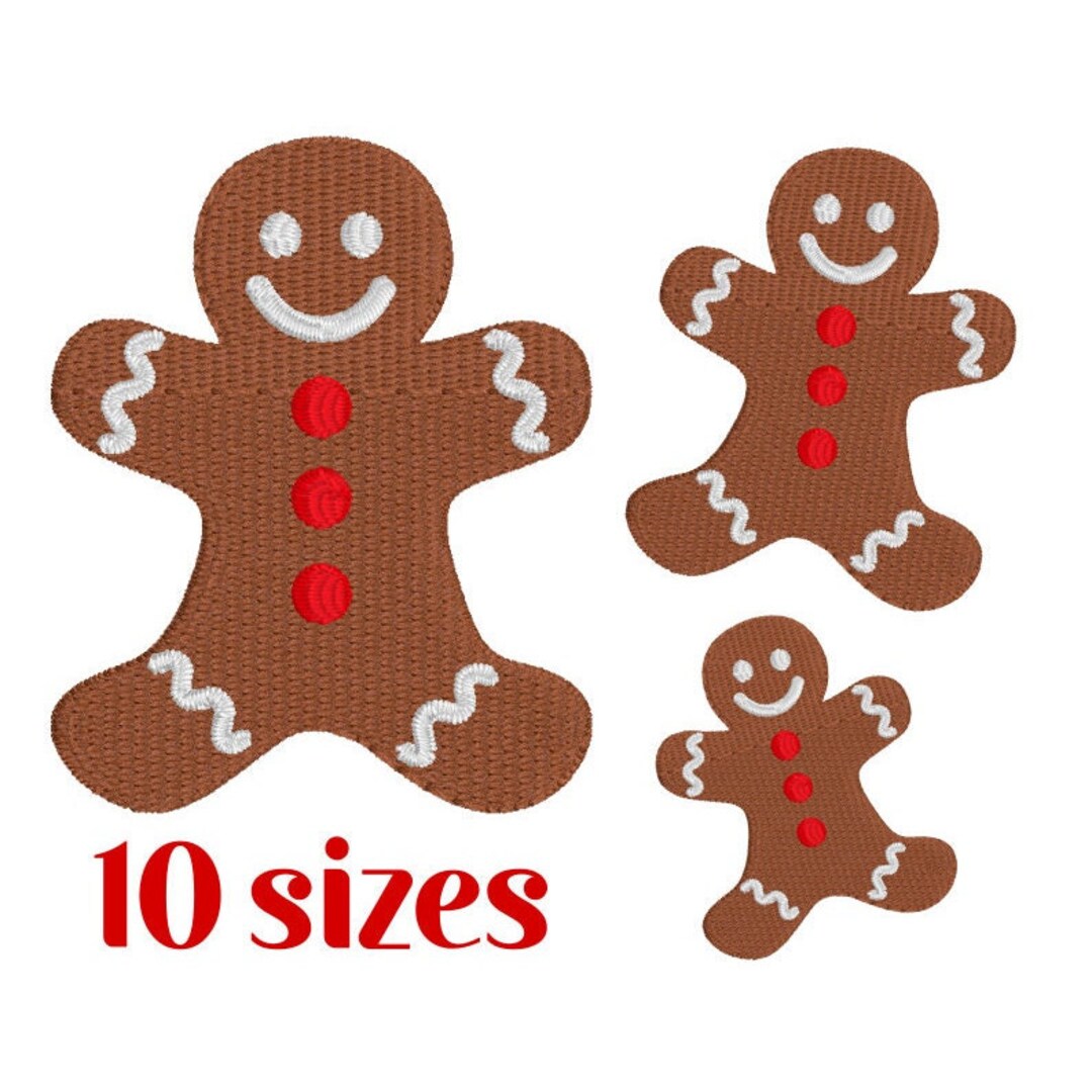 Gingerbread Man Embroidery Design MACHINE EMBROIDERY - Etsy