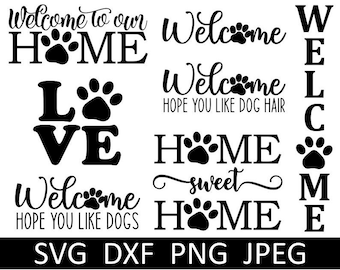 Welcome Paw Print Porch Sign Dog Paw Print - Etsy