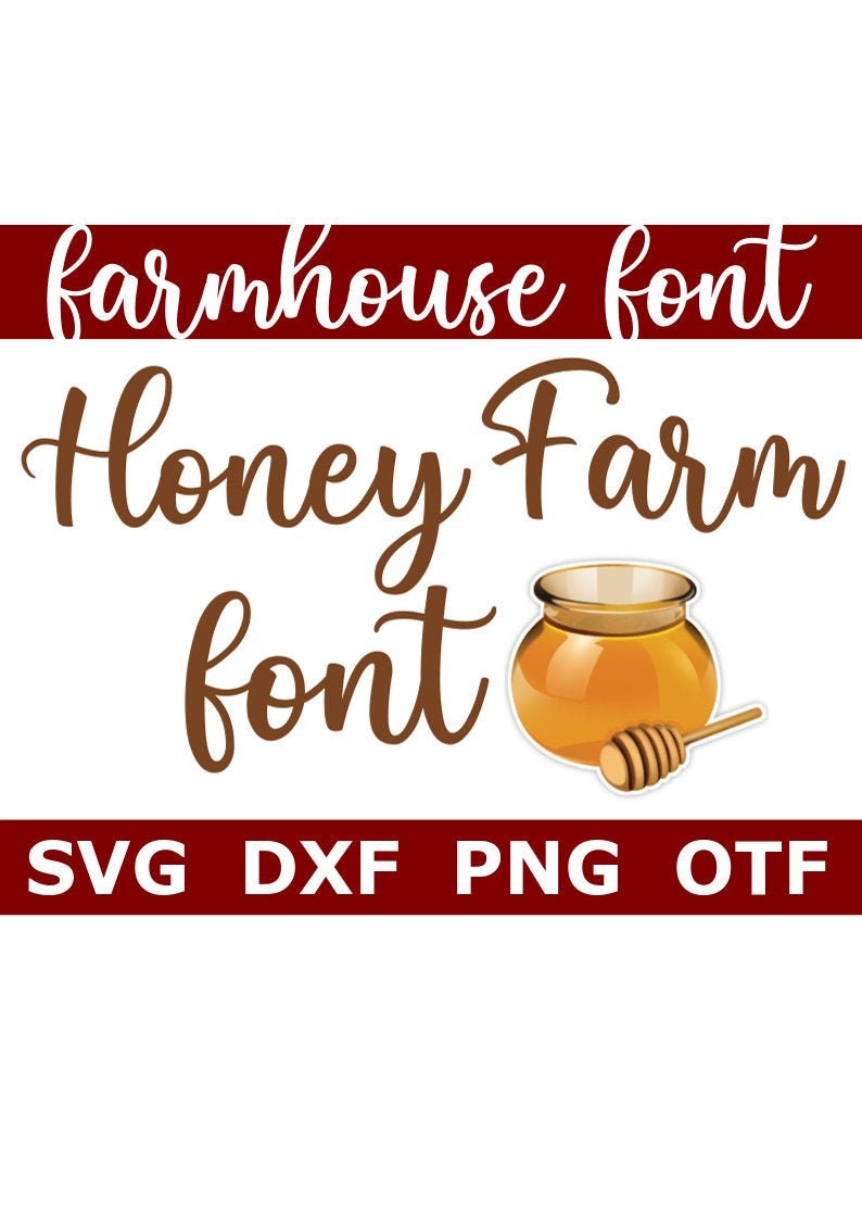 Farmhouse Font SVG OTF Farmhouse Font Alphabet Script | Etsy
