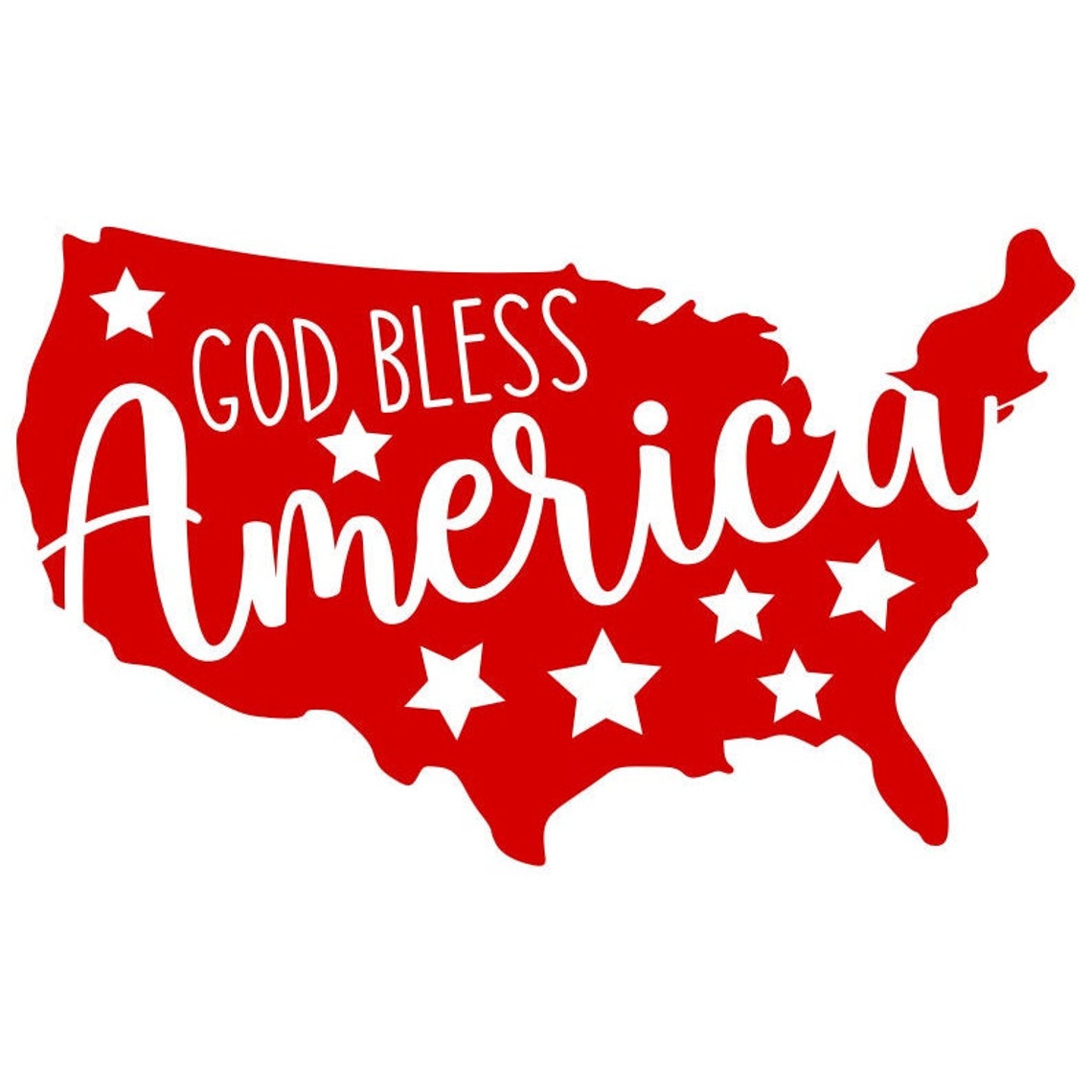 God Bless America Svg 4th Of July Svg Patriotic Svg Digital Etsy