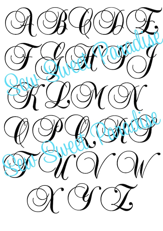 Fancy Script Monogram Font