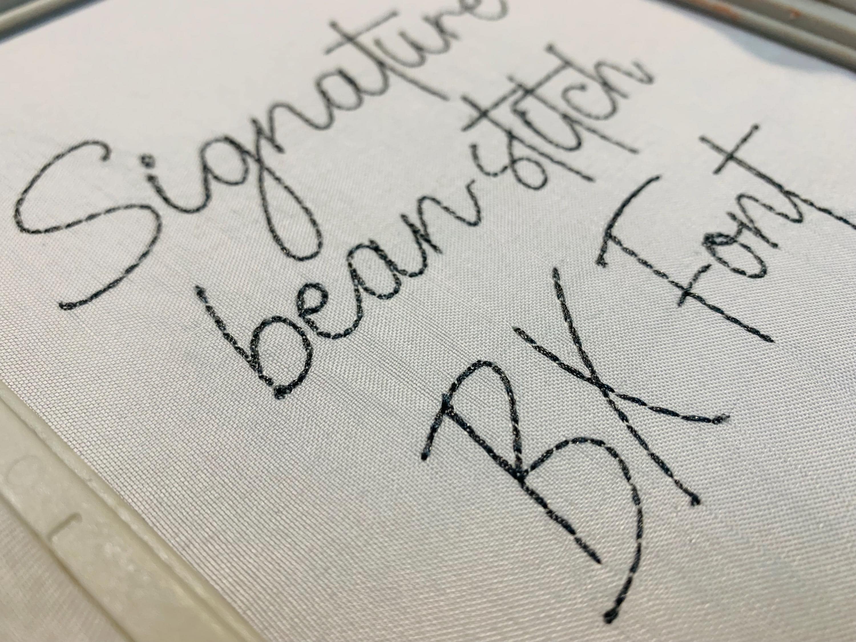 Cursive Bean Stitch Embroidery Font: Scalable BX .5-2.5 Inch, PES + 7 ...