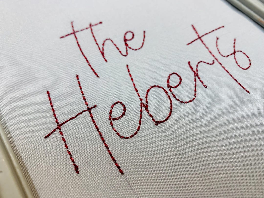 Cursive Bean Stitch Embroidery Font: Scalable BX .5-2.5 Inch, PES + 7 ...