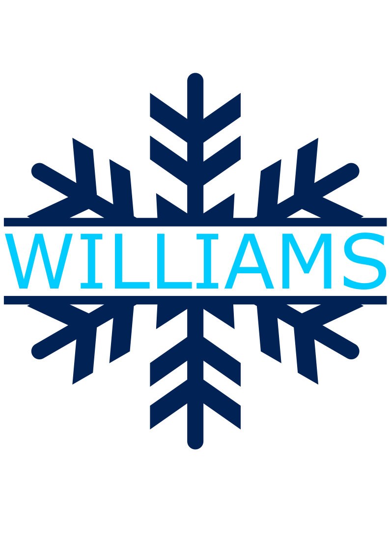 Snowflake Name Frame SVG Christmas SVG Winter SVG Digital | Etsy