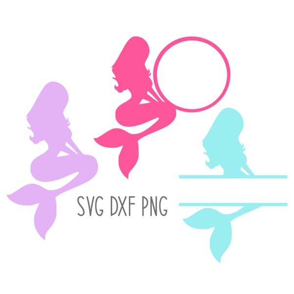 Mermaid Monogram Svg - Etsy