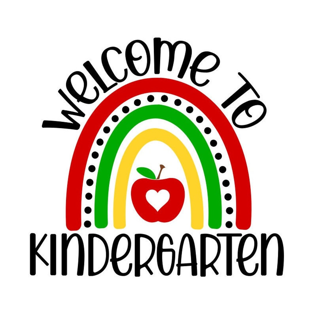 Preschool SVG, Welcome to Kindergarten Rainbow SVG, Digital Download ...