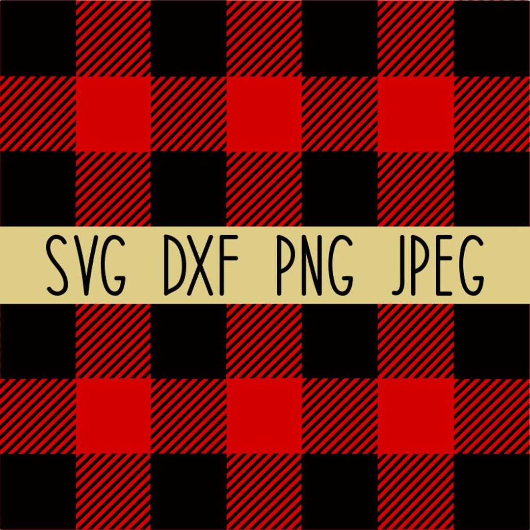 Red Buffalo Plaid SVG, Check Pattern SVG, Digital Paper PNG, Digital ...