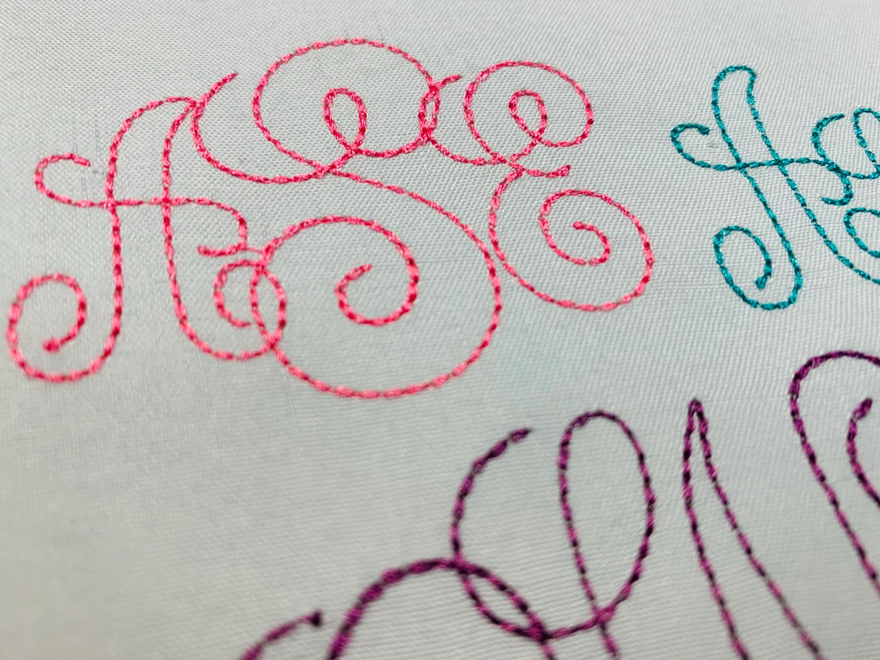 Bean Stitch Monogram Font: Machine Embroidery Scalable BX Font 1.5-6.0 ...