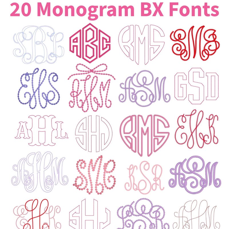 Heart Monogram Pes File - Etsy