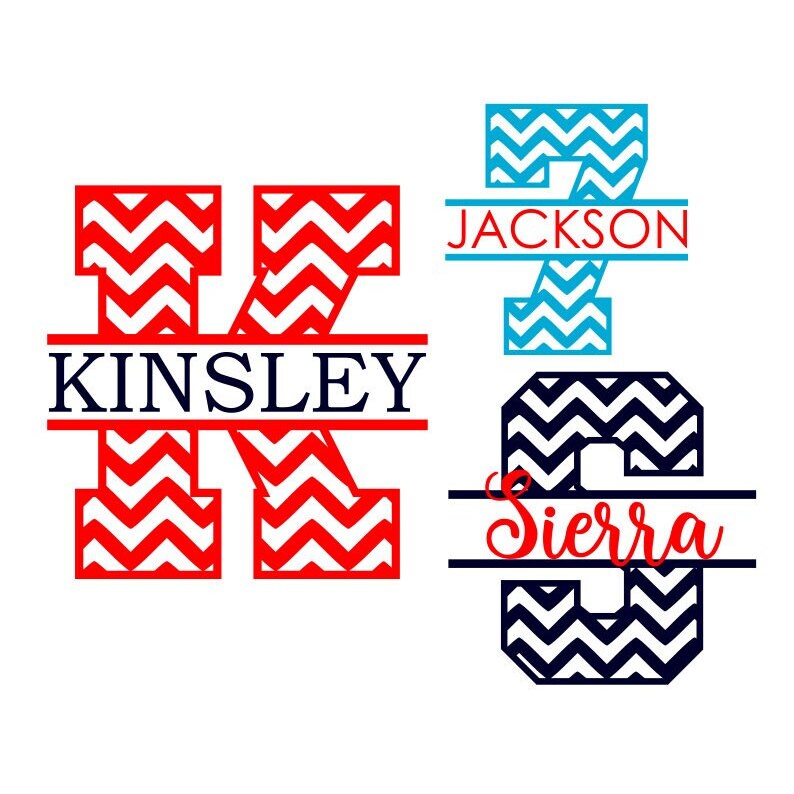 Chevron Split Letter Alphabet