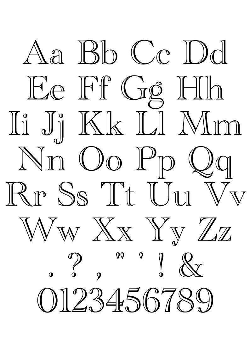 Engraved Font SVG TTF Fancy Engraved Alphabet Formal Font - Etsy