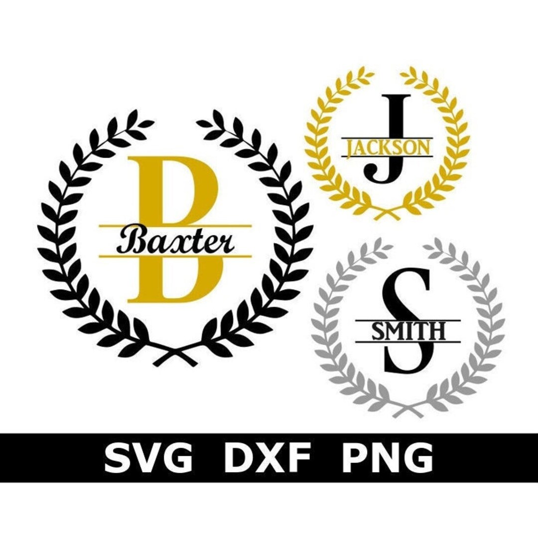Split Monogram SVG/DXF/PNG Split Monogram Frame Alphabet - Etsy Canada