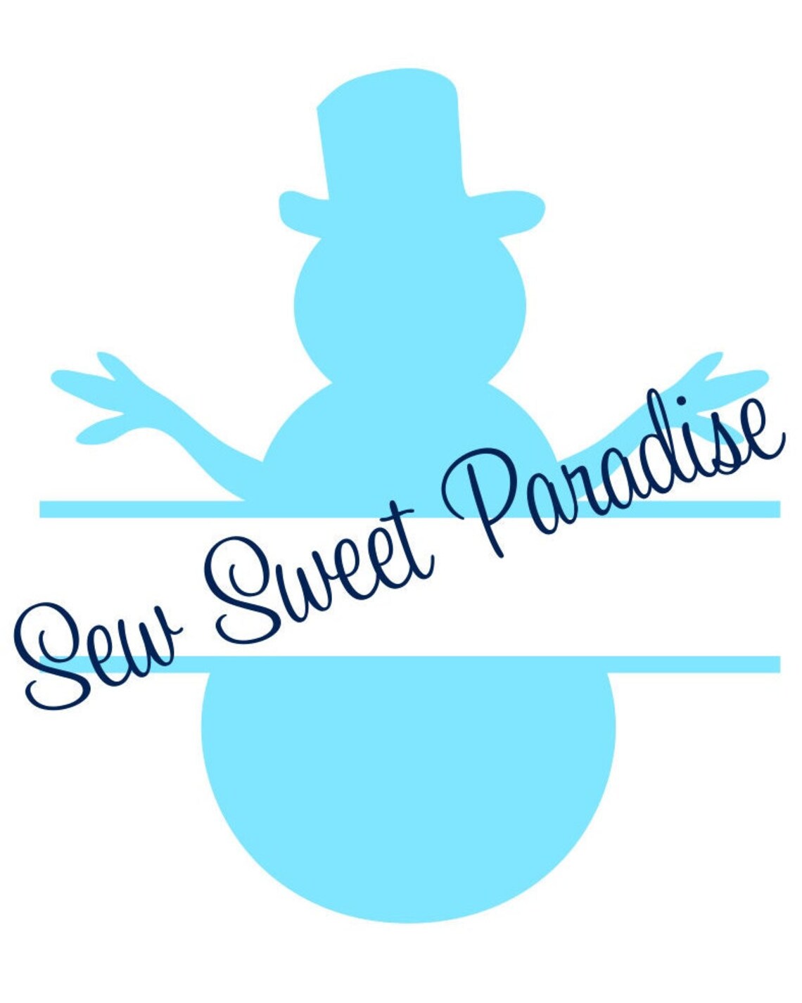 Snowman SVG Split Name Frame SVG Christmas SVG Digital - Etsy