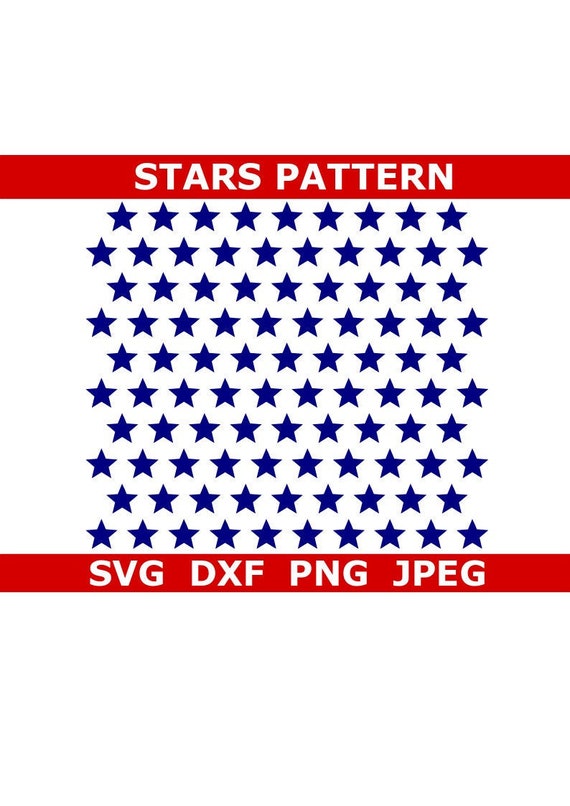 Stars Pattern SVG Stars SVG Patriotic Digital | Etsy