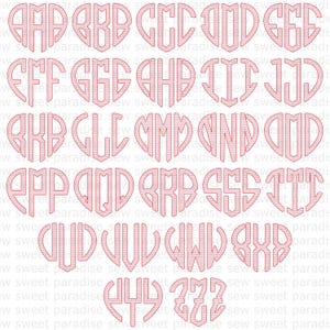 23 BX Embroidery Font Bundle – Sketch Stitch Monograms BX Fonts ...