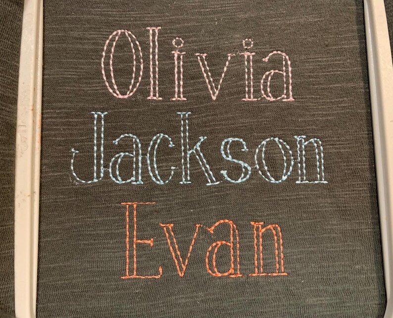 Bean Stitch Embroidery Font: Carver Outline Scalable BX Font 1.0-3.0in ...
